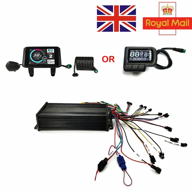 36V 48V 52V 1500W Mode Sinewave 3-mode E-bike Controller +EN06/UKC-1 ...