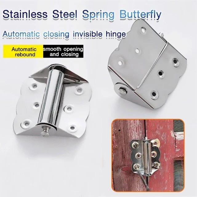 SPRING DOOR BUTTERFLY Hinge Stainless Steel Cabinet Hinges Furniture ...