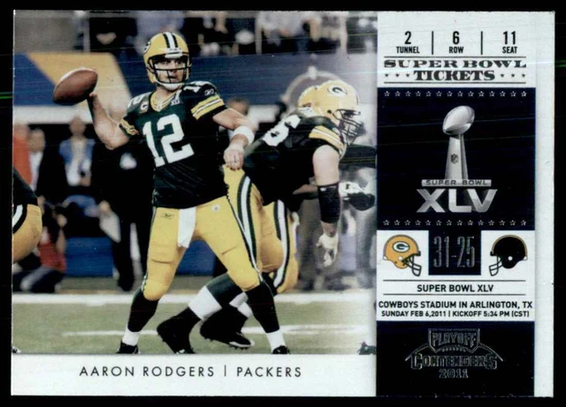 2011 PLAYOFF CONTENDERS Super Bowl billets Aaron Rodgers Green Bay ...