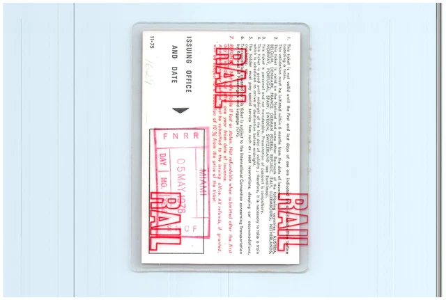 VINTAGE 1973 EURAILPASS 1st Class Train Ticket Rail Road Europe ...