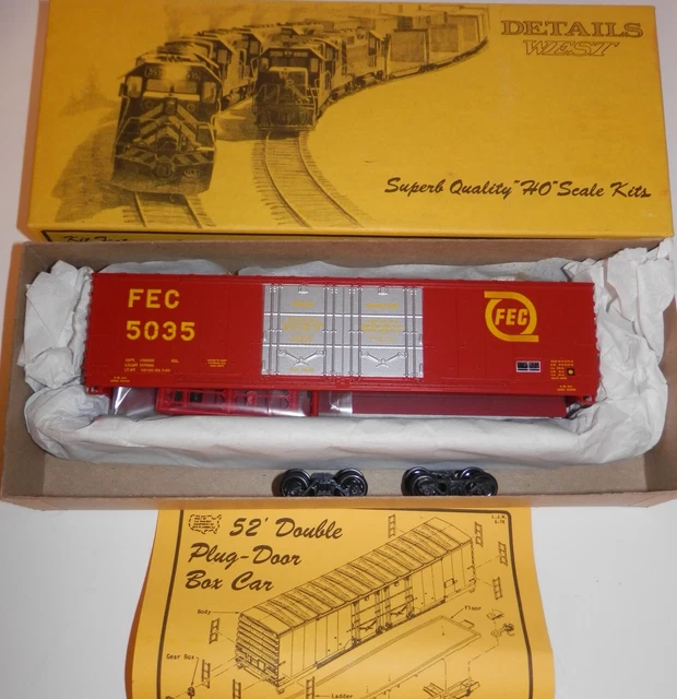 DETAILS WEST HO 52' Florida East Coast 5035 Double-Plug Door Box Car ...