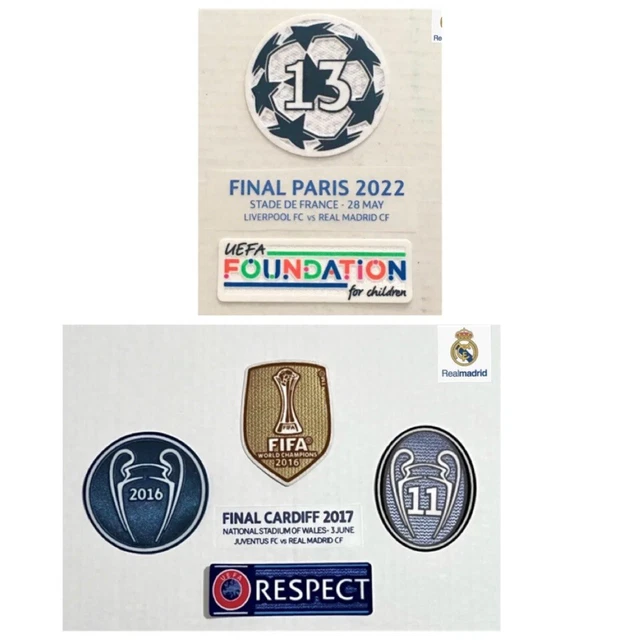 REAL MADRID UCL CHAMPIONS LEAGUE FINAL 2017 Full Set 2022 Patch £28.00 ...