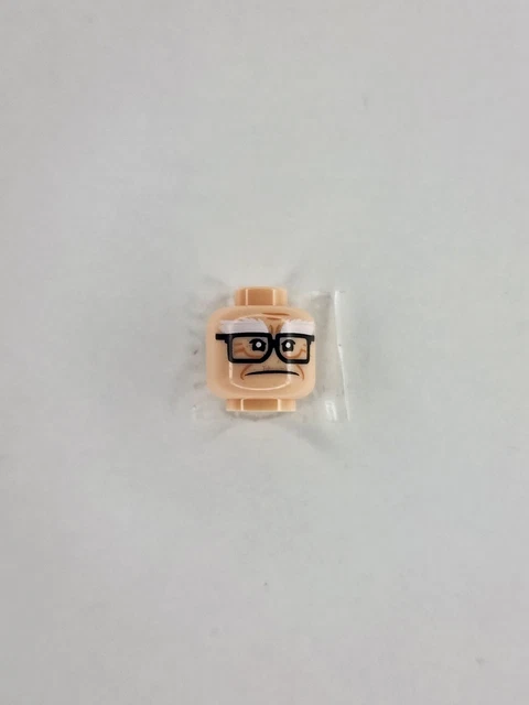 LEGO NEW LIGHT Nougat Minifigure Head Dual Sided White Bushy Eyebrows ...