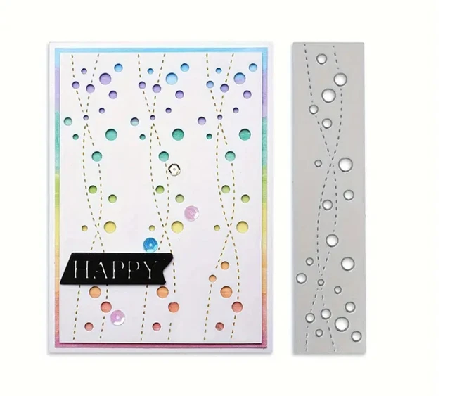 DOTTED LINE METAL Cutting Dies Scrapbooking Embossing Die Stencil DIY ...
