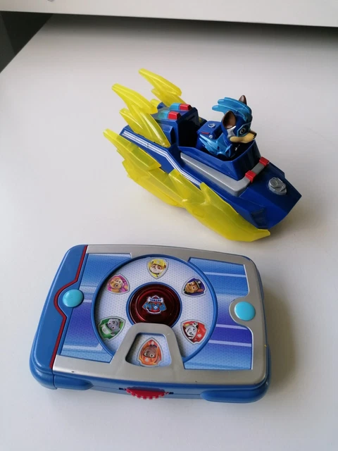 PAW PATROL MIGHTY Pups Super Chase Deluxe Vehicle+ Ryder’s Interactive ...