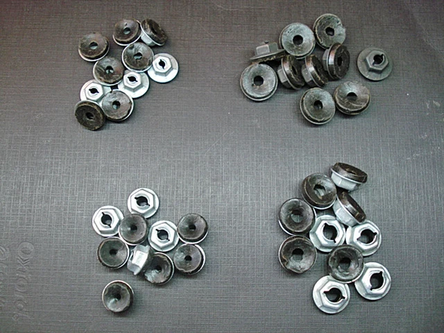 40 PCS THREAD cutting emblem name plate script sealer nuts assortment M ...