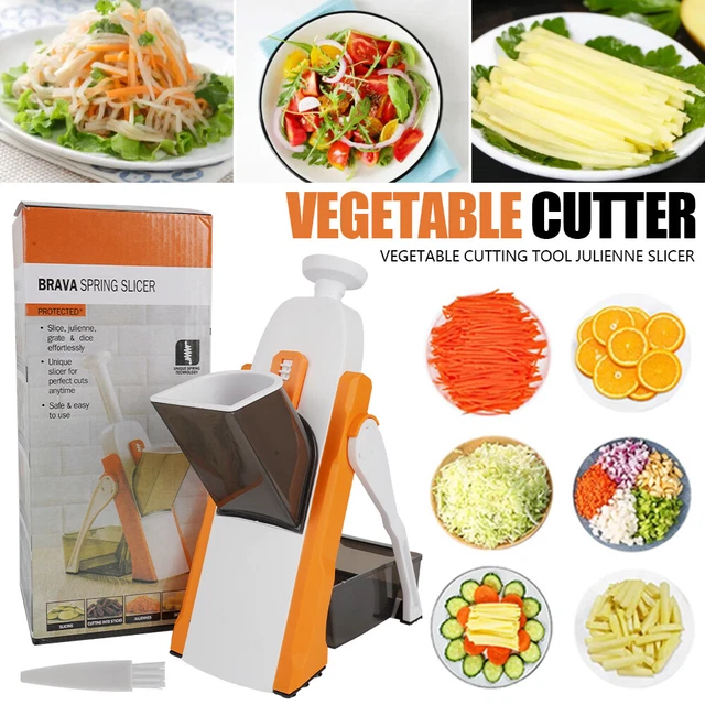 SAFE MANDOLINE VEGETABLE Slicer Adjustable Vegetable Chopper Mandolin ...