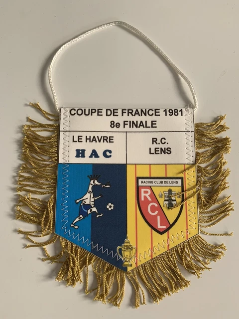LE HAVRE HAC RC Lens fanion coupe de France 1981 football pennant EUR ...