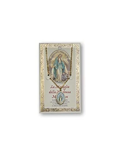 FRATELLI BONELLA | Medaglia Madonna Miracolosa e Biglietto con ...