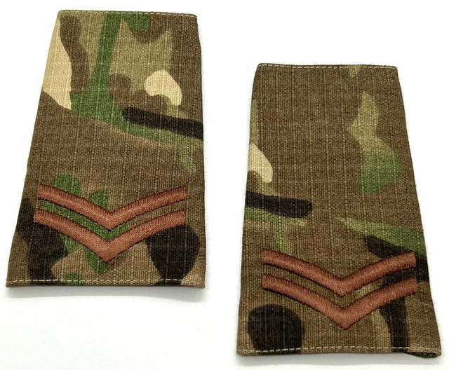 BRITISH MILITARY ISSUE MTP Camouflage Corporal Rank Slide, Pair £8.09 ...