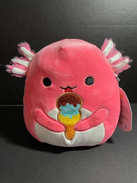 7.5” SQUISHMALLOW ARCHIE the Pink Axolotl W/ Ice Cream Cone £6.03 ...