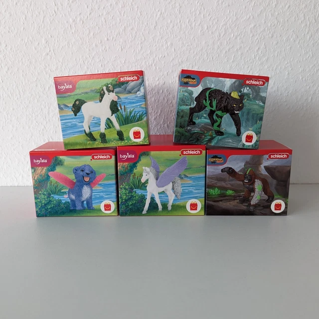 MC DONALDS HAPPY Meal Figuren Schleich Mai 2023 / 5 verschiedene Tiere NEU & OVP EUR 23,95 ...