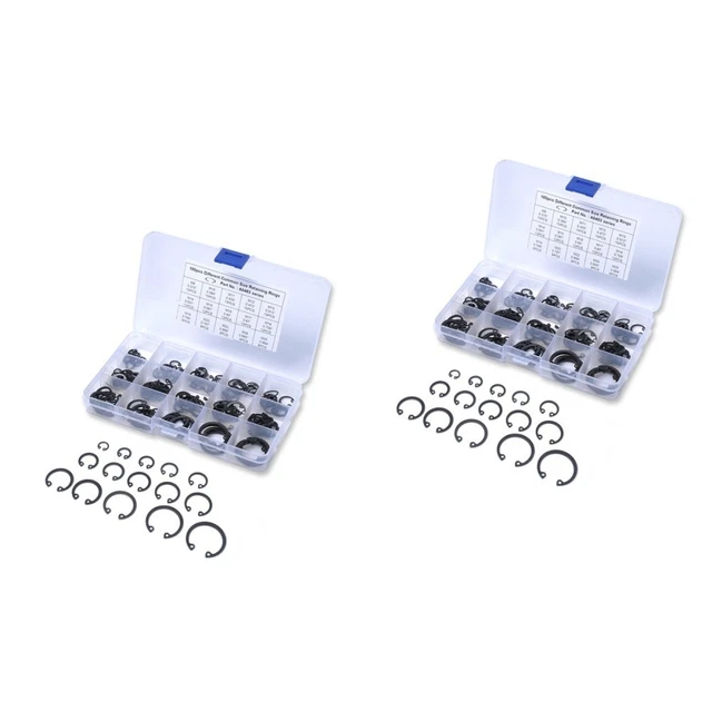 2 PIECES EXTERNAL Circlip Snap Fasteners Ring Assortment Retaining £25. ...