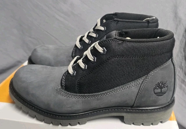 TIMBERLAND HERITAGE MID Chukka Boots Grey Nubuck Black Men Size 8.5 New ...