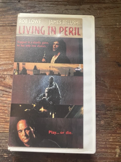 LIVING IN PERIL-VHS-ROB Lowe/James Belushi-thriller Former Rental ...
