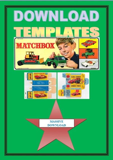 MATCHBOX CORGI DINKY Diecast Repro Boxes Templates Decals Make & Print ...