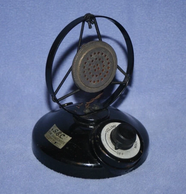 VINTAGE G.E.C HOME Broadcaster Desk Microphone 1930s £35.00 - PicClick UK