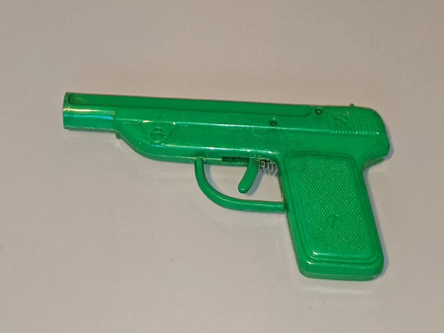 VINTAGE GREEN PLASTIC Toy Pistol Made in Hong Kong £10.00 - PicClick UK