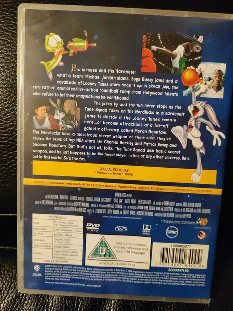 SPACE JAM DVD - Michael Jordan, Bugs Bunny, great animation/live action ...