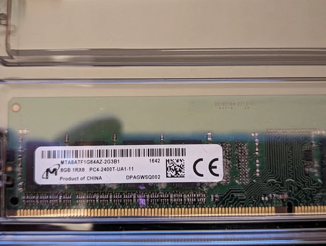 MICRON 8GB (1X8GB) 1Rx8 PC4-2400T DDR4 Desktop Memory Module ...