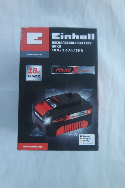 EINHELL POWER X-CHANGE 3 Ah Li-Ion Replacement Battery PXC 18V 3.0 Ah £ ...