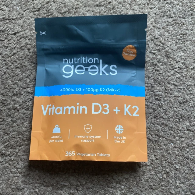 NUTRITION GEEKS VITAMIN D3 Optimum Strength Supplement - 365 Tablets ...