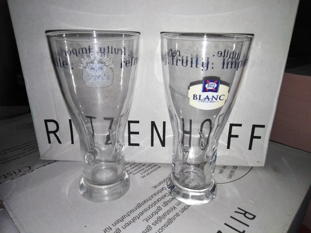 6 VERRES BIÈRE Blanche Kronenbourg 1664 kro 15cl Half Pint Blanc EUR 17,00 - PicClick FR