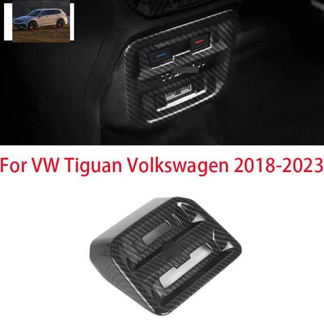 FOR VW TIGUAN 2018-2023 2024 Carbon Fiber Rear USB Charging socket ...