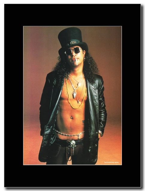 Guns N Roses Slash Top Hat And Tales Matted Mounted Magazine 6028