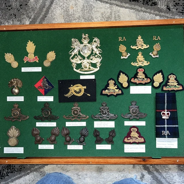 ROYAL ARTILLERY BRITISH Military Cap Badge collection £140.00 - PicClick UK