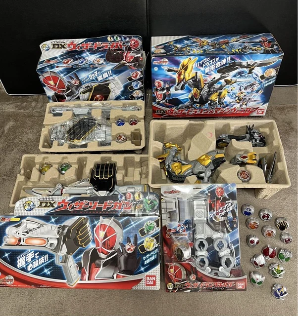 KAMEN RIDER MASKED Wizard Driver Dragon Machine Gun Ring set BANDAI ...