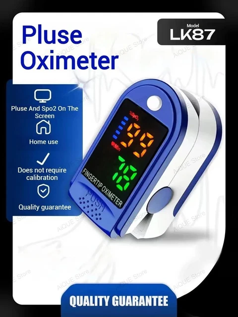 IQUE FINGERTIP PULSE Oximeter SpO2 PR Heart Rate Monitor $19.00 ...