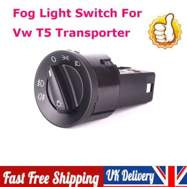 FULL CONTROL HEADLIGHT Fog Light Switch For Vw T5 Transporter Caravelle ...