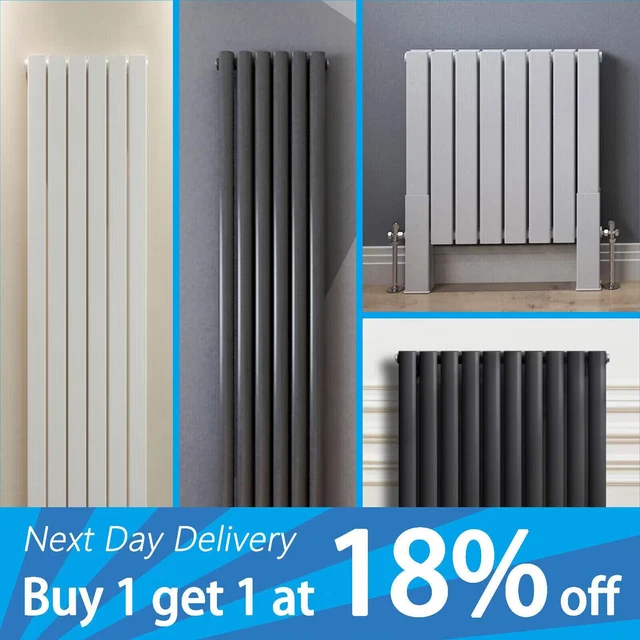 DESIGNER RADIATOR HORIZONTAL Vertical Flat Panel Oval Column Heating ...