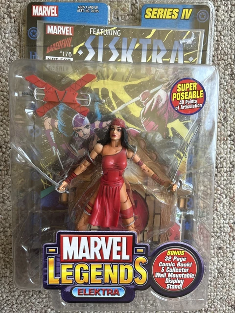FIGURINE ARTICULÉE MARVEL Legends Elektra Series IV 4 jouet Biz 2003 ...