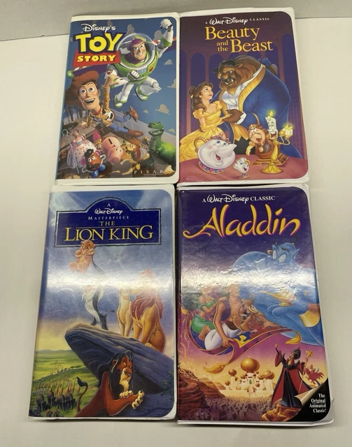 DISNEY VHS LOT of 4 – Lion King Aladdin Beauty Beast Toy Story ...