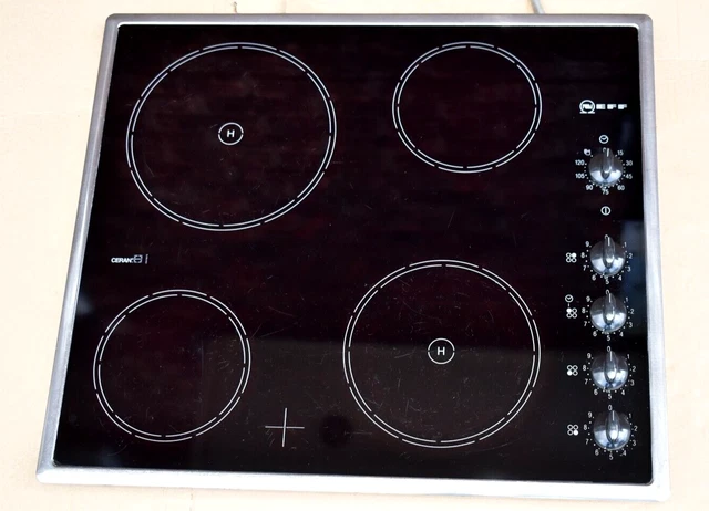 NEFF ELECTRIC GLASS CERAMIC HOB Model T1252NO EU with instructions £25. ...