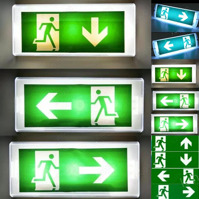 LED NOTLICHT NOTBELEUCHTUNG Exit Notausgang Notausgang Fluchtweg LED ...