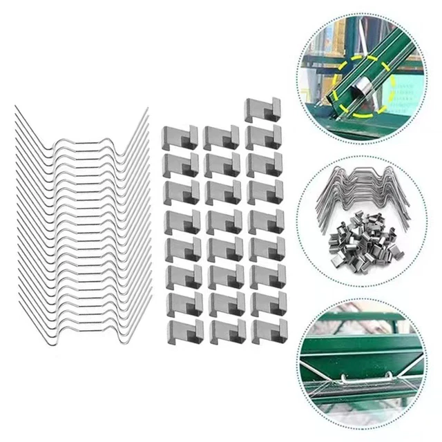 50X SERRE-VERRE PINCES pince de remplacement pour serre de jardin domestique EUR 9,12 - PicClick FR