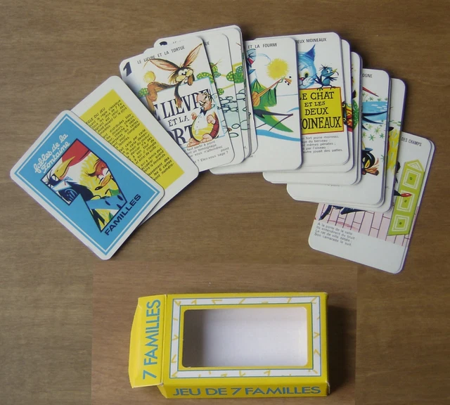 JEU DES 7 familles Fables de La Fontaine - complet - EUR 3,00 - PicClick FR