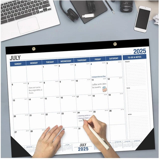 2025 DESK PAD Calendar January 2025 To 2026 Extra Large Wall Calendar ...