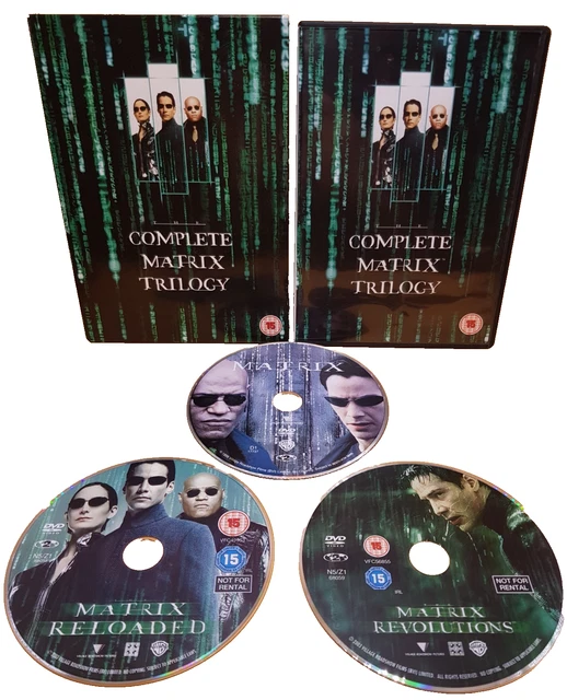THE MATRIX TRILOGY DVD Boxset Keanu Reeves 3-Disc Set 2010 Warner Bros ...