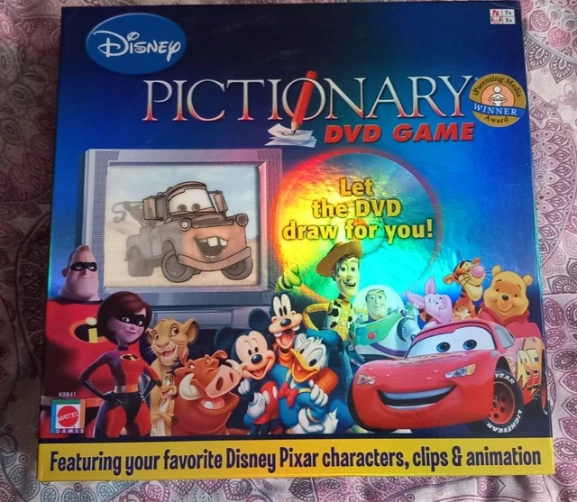 DISNEY PICTIONARY DVD Game Family Fun Board Game 2007 Complete Good ...
