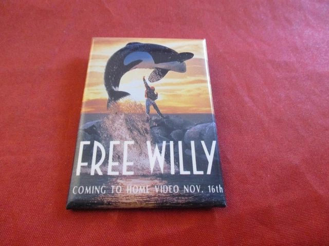 FREE WILLY MOVIE VHS Video Release Promo Pin Button Pinback £6.17 ...