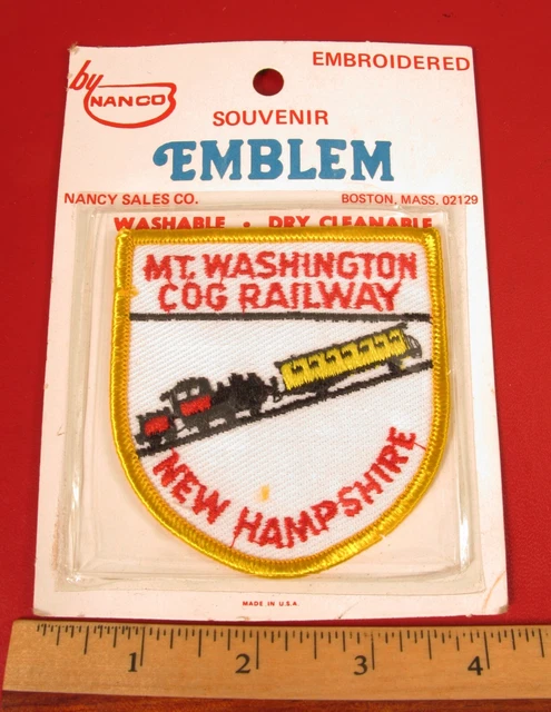 VINTAGE MT WASHINGTON Cog Railway Railroad Steam Train Patch Nos Nh ...