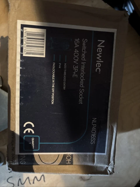 NEWLEC SWITCHED INTERLOCKED Socket 16A 400V 3P New In Box IP44 ...