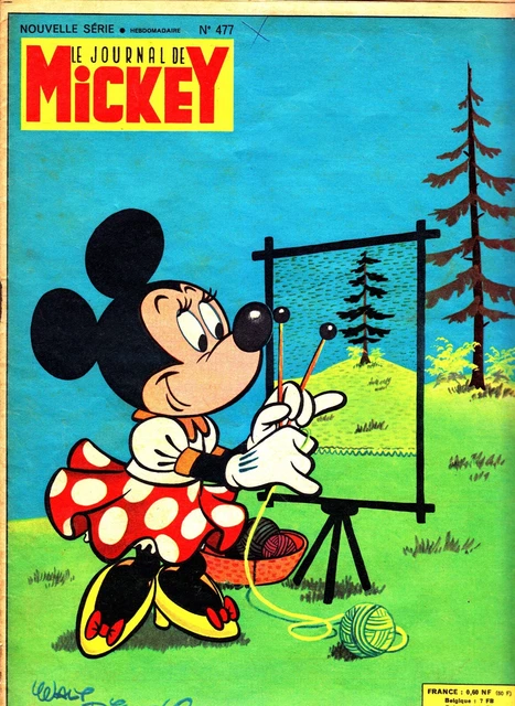 1961 MINNIE MOUSE Comic Le journal de Mickey Nouvelle Série No 477 ...