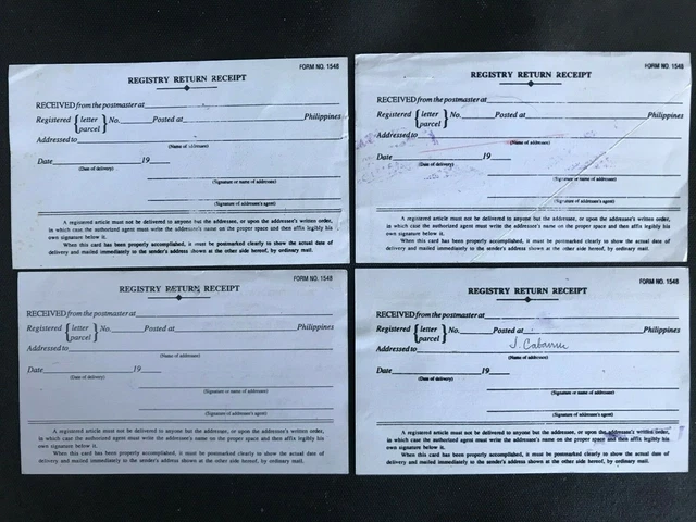 PHILIPPINES POSTAL CORPORATION Official Business Registry Return ...
