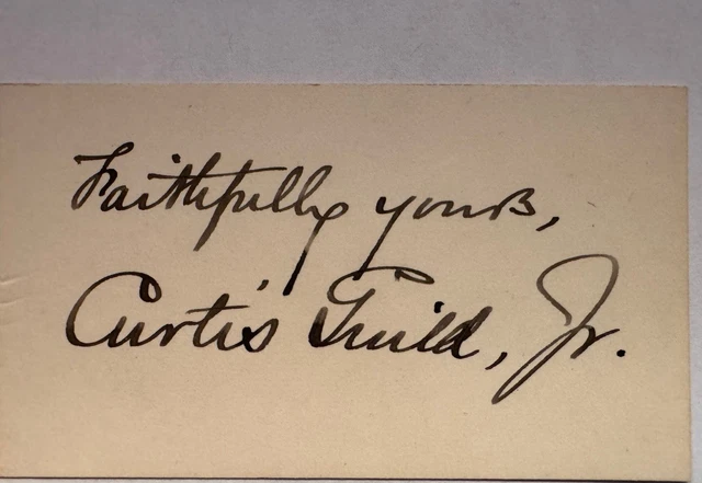 RARE SIGNATURE OF Historic Governor Curtis Guild Jr of Massachusetts £ ...