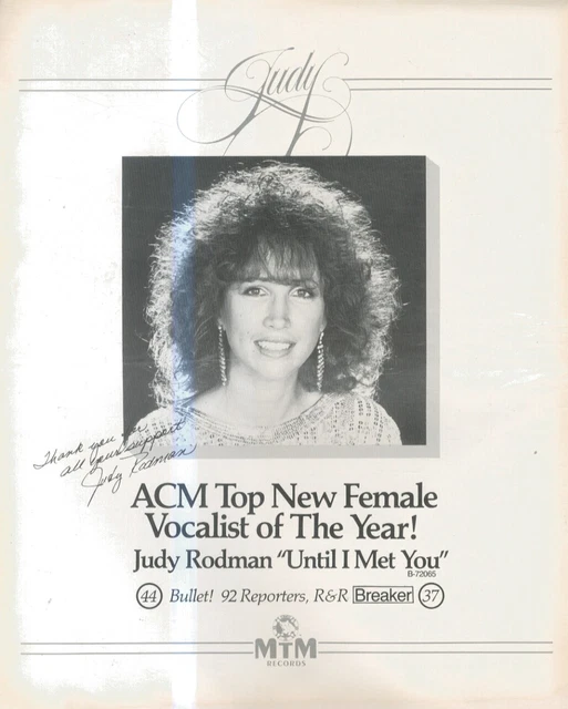 SFBK44 PICTURE/ADVERT 13X11 Judy Rodman Acm Top Female Singer £14.99 ...